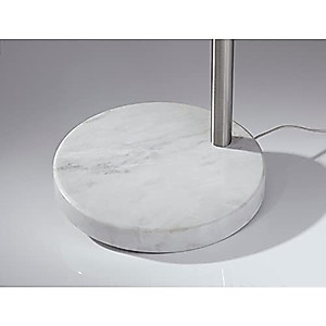 Adesso 5275-22 Manhattan Two-Arm Arc Lamp, 78-102 in., 2 x 150W Incandescent/ 13W CFL, Brushed Steel, 1 Floor Lamp