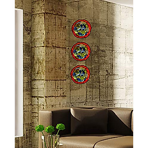 Dale Tiffany 13107AV-D12 Valente Hand Blown Art Glass Wall Decor, Multicolor, 12" Diameter