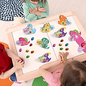 SURCVIO 24 Pack Valentines Day Gifts for Kids, Dinosaur Egg with Dinosaur 3D Greeting Cards for Kids, Valentine's Day School Prize Party Favor, Classroom Exchange Gift Set