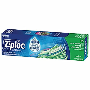 Ziploc Fresh Produce Bags Large - 15 Count