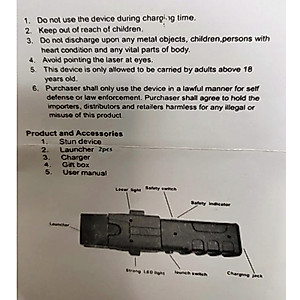 ABIYX Heavy Duty Stun Gun - Safety Remote Electric Shock Stun Gun for Women Self Defense Painful Tools Remote Distance Electric Shock Selfdefense Outdoor Rechargeable…