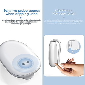 Putybudy Wireless Bedwetting Monitor Alarm, Portable Pee Alarm Monitor Set for Kids Potty Training Elder Care, Vibration Sound Reminding Modes Easy Operate, Built-in Battery with Charging Box