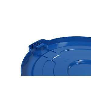 PLASTIC PRINCE Round Trash Can Lid Compatible with 55 Gallon Plastic Prince Container, Blue