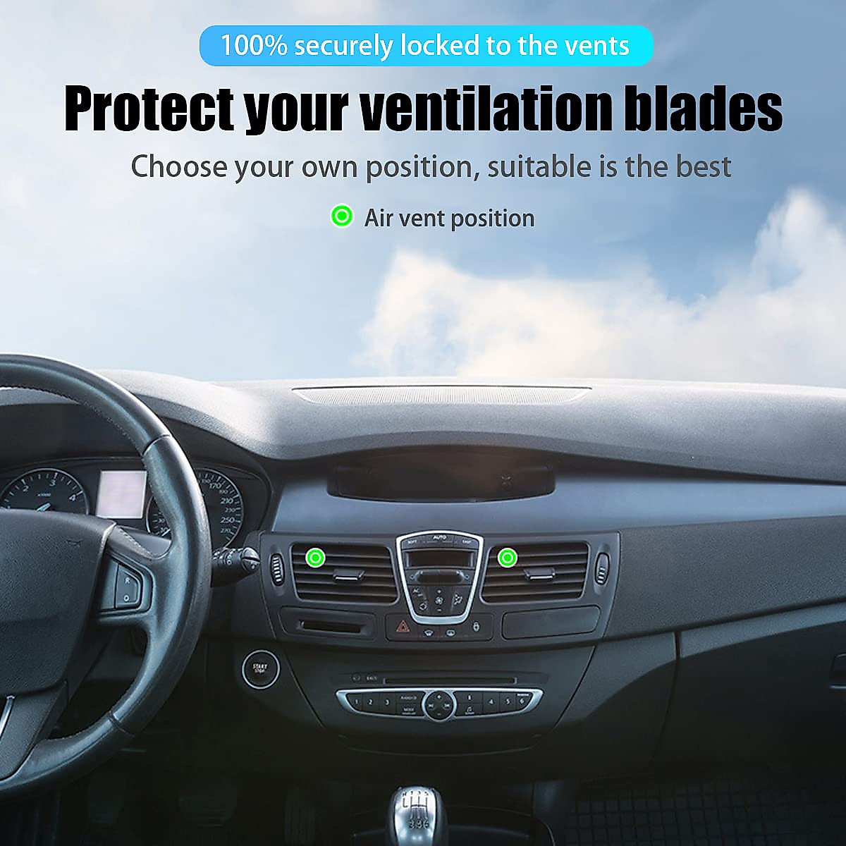 zipelo Car Phone Holder Mount, Magnetic Cell Phone Cradle for Air Vent and Dashboard, Universal Hands Free Suction Cup and Vent Clip, Auto Accessories for All iPhone, Samsung and More (Gray)