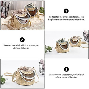 Balacoo Hamster Carrier Bag Small Animal Portable Outgoing Bag Pouch for Sugar Glider Hamster Squirrel Small Animals,Light Coffee,S1151HQ159N1UTG1,14X14CM