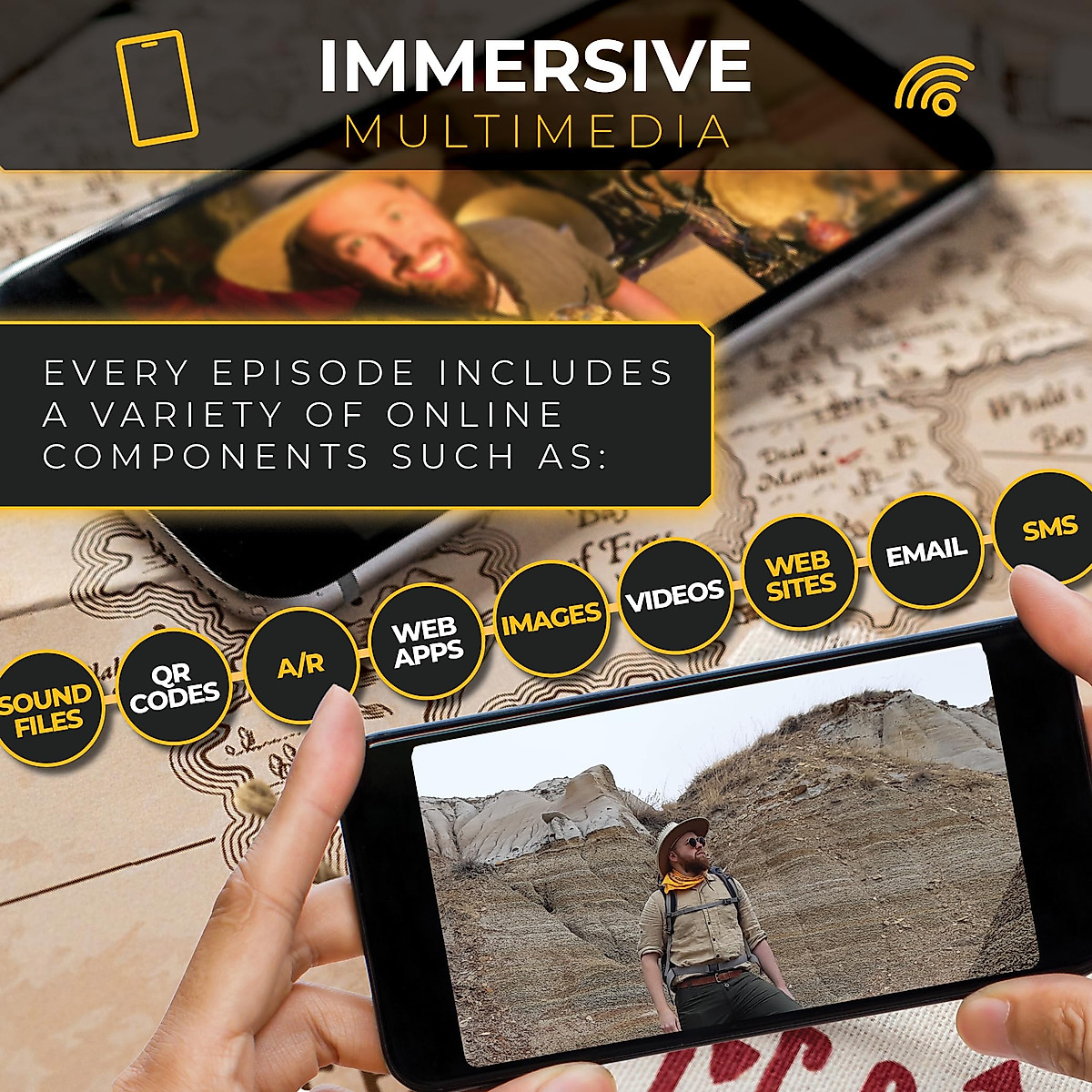 Escape Mail - Escape Room Game | Escape Room Kit, Family Escape Room Game | Ages 15+, 1-4 Players | Mail Game | DIY Escape Room | Fun Adults & Teens Mystery Game - Standard - Episodes 1 & 2