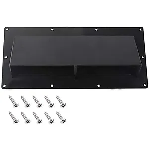 Gekufa RV Range Hood Vent Cover Black, RV Stove Vent Cover/RV Exhaust Vent Cover (Include 10 Pcs Screws)