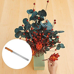 Florist Professional Knife Floral Foam Knife Foam Cutter Stainless Steel Flower Mud Cutting Tool with Wooden Handle Florist Accessory Cutter