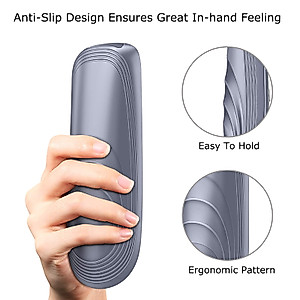 Fintie Protective Case for PS5 Media Remote - CaseBot Lightweight (Anti-Slip) Shockproof Silicone Cover for Sony PlayStation 5 Media Remote Controller, Lavender Gray