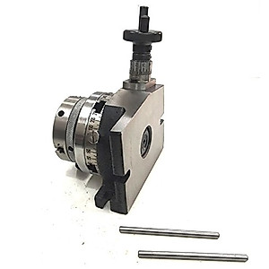 3"/ 80 MM SMALL MILLING ROTARY TABLE WITH 65 MM 3 JAW CHUCK & BACK PLATE + FIXING TNUTS BOLTS (WITH 65 MM 3 JAW SELF CENTERING)