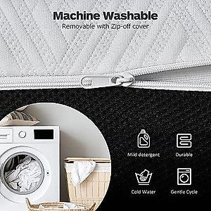 Twin XL Mattress Topper 4 Inch Gel Memory Foam Cooling Mattress Pad for College Dorm Bed, Double Sided Fabric Cover for Double Sided Use Bed Topper Comfort Support Pain Relief (Removable Soft Cover)