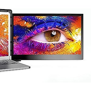 JJTechGiant Portable Monitor for Laptop Screen Extender 12 inch Dual Display 1080P FHD IPS USB-A/Type-C/HDMI 4 Speakers Monitor for Switch/PS5 Compatible with 13''-16'' Mac Windows Chrome Laptop