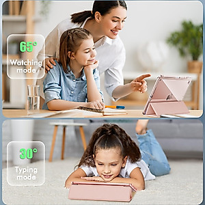 INFILAND Case Compatible with iPad 9th /8th /7th Generation Case(2021/2020/2019),【Ultra-Clear Back & PU Leather Cover】【6 FT Drop Protection】 iPad 10.2 Inch with iPencil Holder-Clear Silver