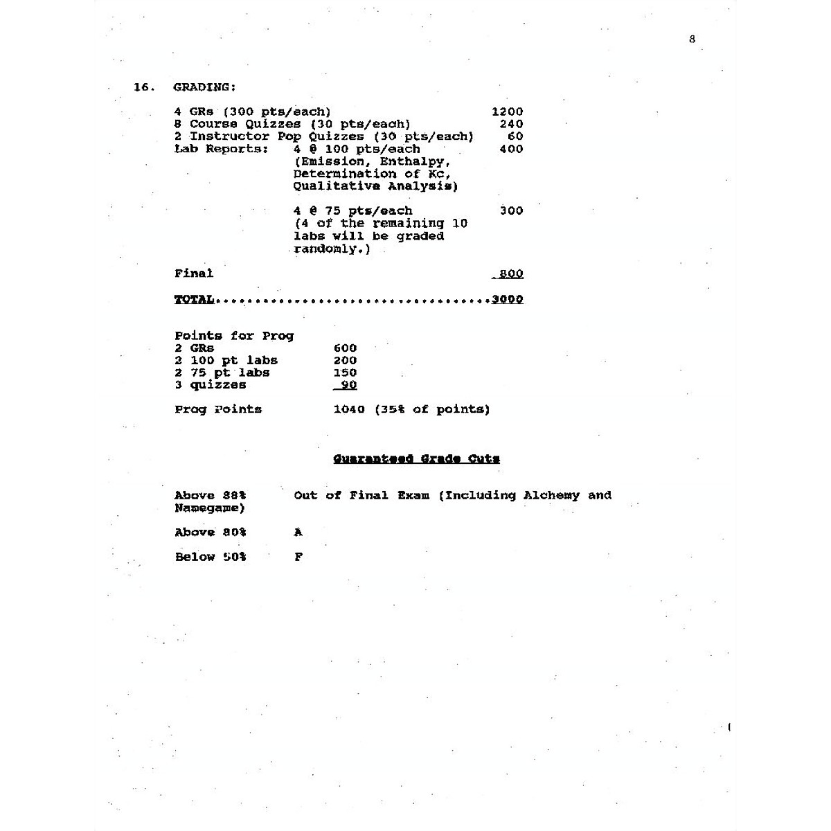 Chemtrails - Chemistry Course 131 Manual - U. S. Air Force Academy Course 131, 1990 - Re-Imaged from Original for Greater Clarity. [Loose Leaf Facsimile 2017]