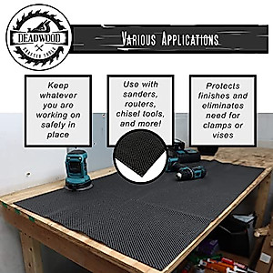 DCT Heavy-Duty Safety Pad Mat, 24in x 48in – Large Non-Slip Liner for Router, Sander, Bathroom Cabinet, Desk Drawer