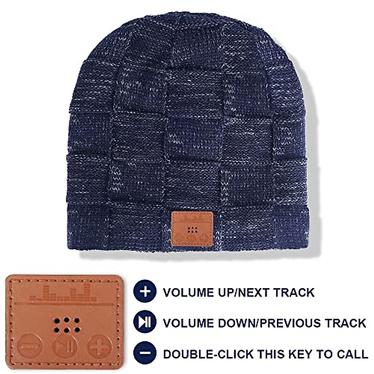 Bluetooth Beanie Hat for Men Gifts - Christmas Stocking Stuffers for Men Gifts Ideas for Teenager Boys Girls Dad Women Adults Boyfriend Tech Gifts Music Beanie with Bluetooth Headphones