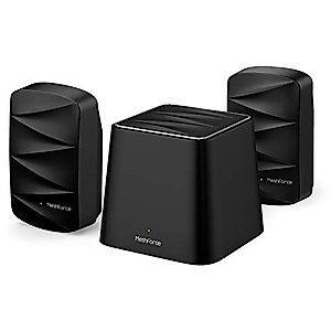 Meshforce M3 Mesh WiFi System, Up to 4,500 Sq.ft Coverage, AC1200 Gigabit Routers for Wireless Internet, Mesh WiFi Router Replacement, App Control, Guest Network, Parental Control(Midnight Black)
