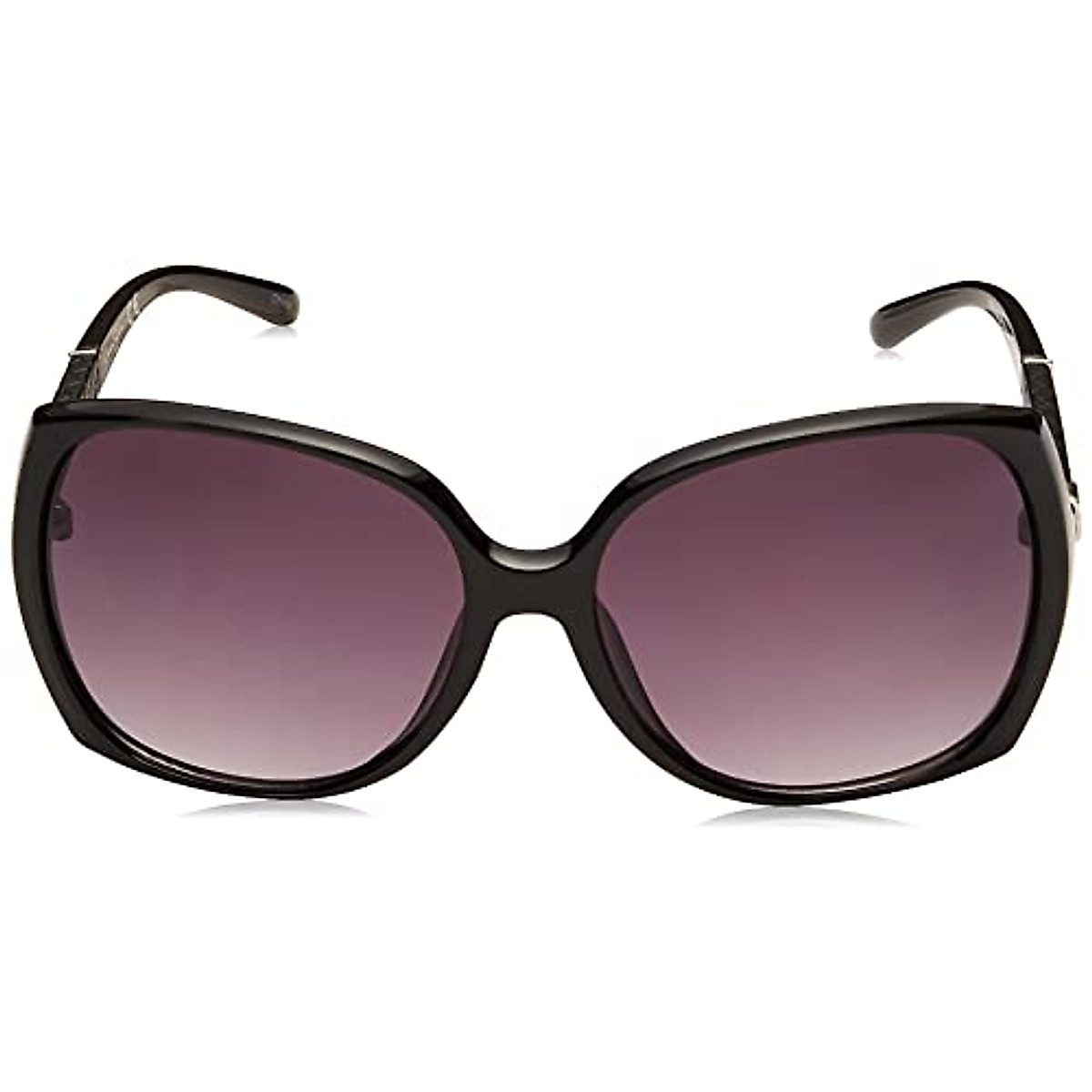 Jessica Simpson Womens J5236 Oversized Rectangular Sunglasses With Uv400 Protection. Glam Gifts For Her, 60 Mm, Black, 60 Mm US