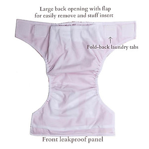 KaWaii Baby One Size Heavy Duty HD2 Cloth Diaper Shells, Reusable, Washable, Leakproof for babies 8-36 lbs - Pack of 6