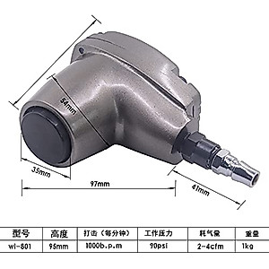 WILIN Pneumatic Palm Hammer Of Hand Knock Beat Strike Air Hammer Scaler Handheld Air Chipping Hammer Speed Tool for Screen Spines/Knocks Out Laser Cutting Small Pieces