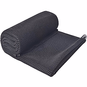 BoomSesame 150GSM Black Mesh Fabric, 40 x 82 Inch Polyester Fibre Mesh Netting Slightly Stretchy for Backpack Pocket, Straps, Netting Clothes, Netting Bag Shopping Bag and Other DIY Craft