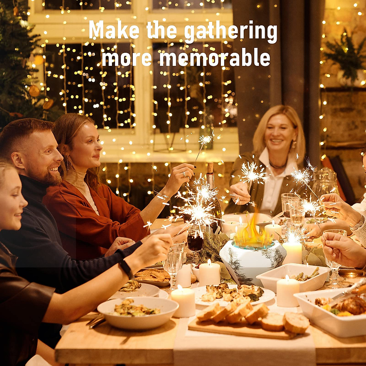 Coobest Tabletop Fire Pit, Small Table Top Firepit, Smokeless Fire Pit Bowl for Table, Tabletop Fire Pit Bowl for Smores Maker, Garden Mini Fire Pit for Table, Indoor Fireplace Decor