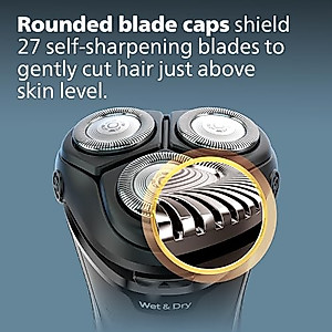 Philips Norelco CareTouch, Rechargeable Wet & Dry Electric Shaver with Pop-Up Trimmer, S3210/51