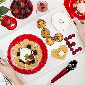 Zak Designs, White Large Rectangle Meeme Melamine Serving Tray, Easy to Hold with Modular Design, Perfect Kitchen Dinnerware for Indoor/Outdoor Activities