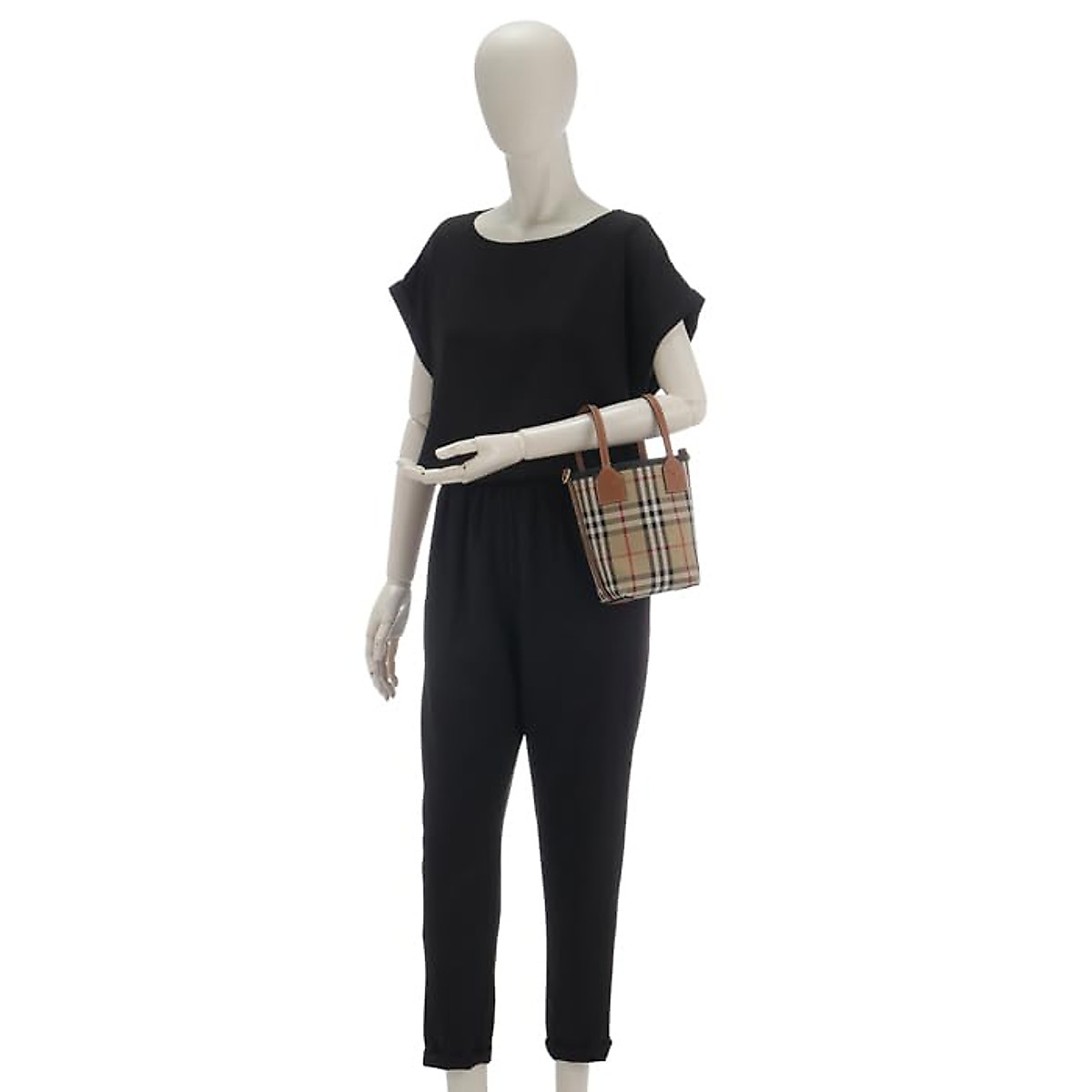 Burberry 8070461 Shoulder Bag, Mini London, Tote Bag, Mini Tote, 2-Way Handbag, ARCHIVE BEIGE