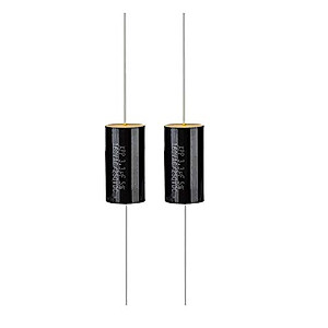 2pcs Audio Capacitor, Capacitor Frequency Divider Capacitance Audio Speaker Capacitor with Pure Copper Wire Pins (3.3uF)
