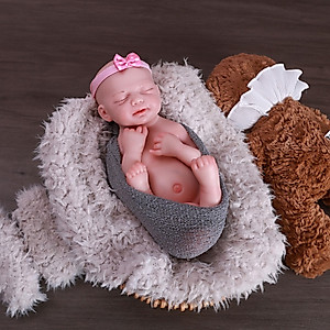 SERENDOLL 18.5 inch Realistic Full Silicone Baby Doll, Lifelike Reborn Baby Dolls, Toy, and Collectible Bald Boy