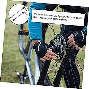 GAFOKI Bike Wheel Hub Skewers 1 Pair Mountain Practical Skewers Bicycles Portable Release Hub Alloy Titanium for Wheel Qr Quick BMX Bike Road MTB Bike Quick Release Skewer