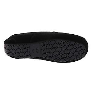 UGG Unisex-Child Ascot Slipper, Black Suede, 2