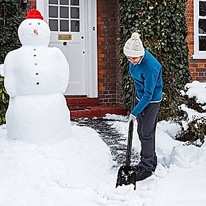 3 in 1 Folding Snow Shovel Aluminum Alloy, Emergency Snow Shovel for Car Driveway, Lightweight Portable Sport Utility Shovel for Snow Removal, Suitable for Travel, Car, Camping, Garden, Beach