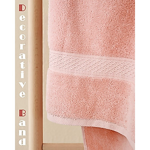 Cleanbear Luxury Bath Towels Set of 6 Shower Towels with Assorted Colors for Different Family Members 55 by 27 Inches Ultra Soft Bathroom Towels Highly Absorbent Body Drying Towels