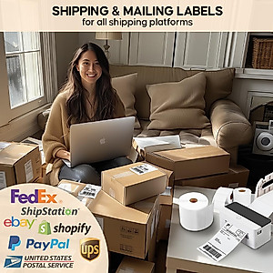 Arkscan SL450 4x6" Shipping Label in 1 Roll (450 Pages per roll) for Arkscan 2054A, Zebra LP2844 Zp-450 Zp-500 Zp-505 & Zebra Compatible Printers, Direct Thermal, White