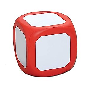 LEARNING ADVANTAGE Write-On Wipe-Off Die - Large - Teach Early Math Skills - Large Dice - Math Manipulatives for Kids