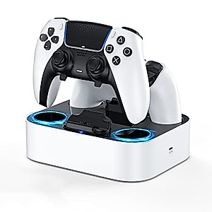 LVFAN PS5 Controller Charger Station, PS5 Controller Accessories Charging Station, PS5 Controller Charger for Playstation 5 Controller / PS5 Edge Controller