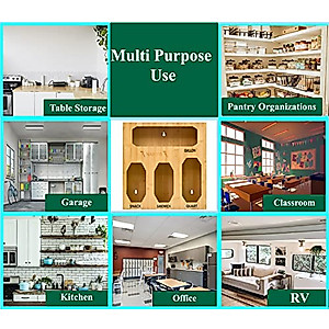 MAKOSS Premium Bamboo Ziploc Bag Storage Organizer & Dispenser Kitchen Wall Drawer- Zip loc Baggie Organizer - Food Storage Plastic Bag Holder of Gallon, Slider Quart, Sandwich, Snack Valentine deals