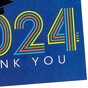 Hallmark Graduation Thank You Cards Bulk, Class of 2024, Retro Blue (40 Thank You Notes with Envelopes)