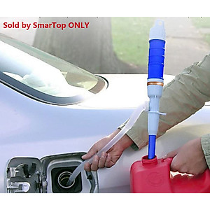 SmarTopus Electric Liquid Transfer Siphon Pump for Diesel, Fuel, Oil, Water, Battery Operated Power Siphon Pump for Gasoline (by SmarTop) 2-PACK