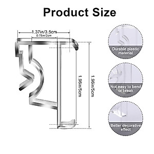 12 Pcs Valance Blind Clips Replacement Clear 2 Inch Blind Clips Plastic Hidden Clips Replacement Valance Clips for Blinds Valance Horizontal Blinds Parts