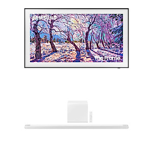 SAMSUNG 55-Inch Class QLED 4K LS03B Series The Frame Quantum HDR Smart TV (QN55LS03BAFXZA, 2022 Model) w/HW-S801B Soundbar w/Wireless Dolby Atmos DTS:X 2022