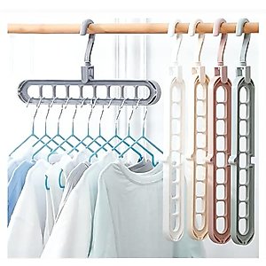 8 Space Saving Hangers,Plastic Magic Hangers,Hangers for Closet Organizer and Storage,Closet Space Saver,Home Magic Space Saving Hangers