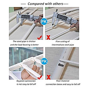 Retractable balcony armrest bath Clothes Rack, Hanging Extra Long Drying Rack Drying Rack Towel Clothes Folding Drying Rack Indoor Or Outdoor Iron Racks Socks (retractable length 40-70cm) (white)