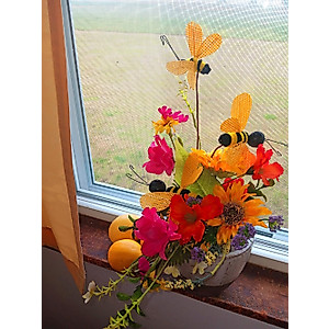 The Bridge Collection Primitive Burlap Bumblebee Spray/Pick