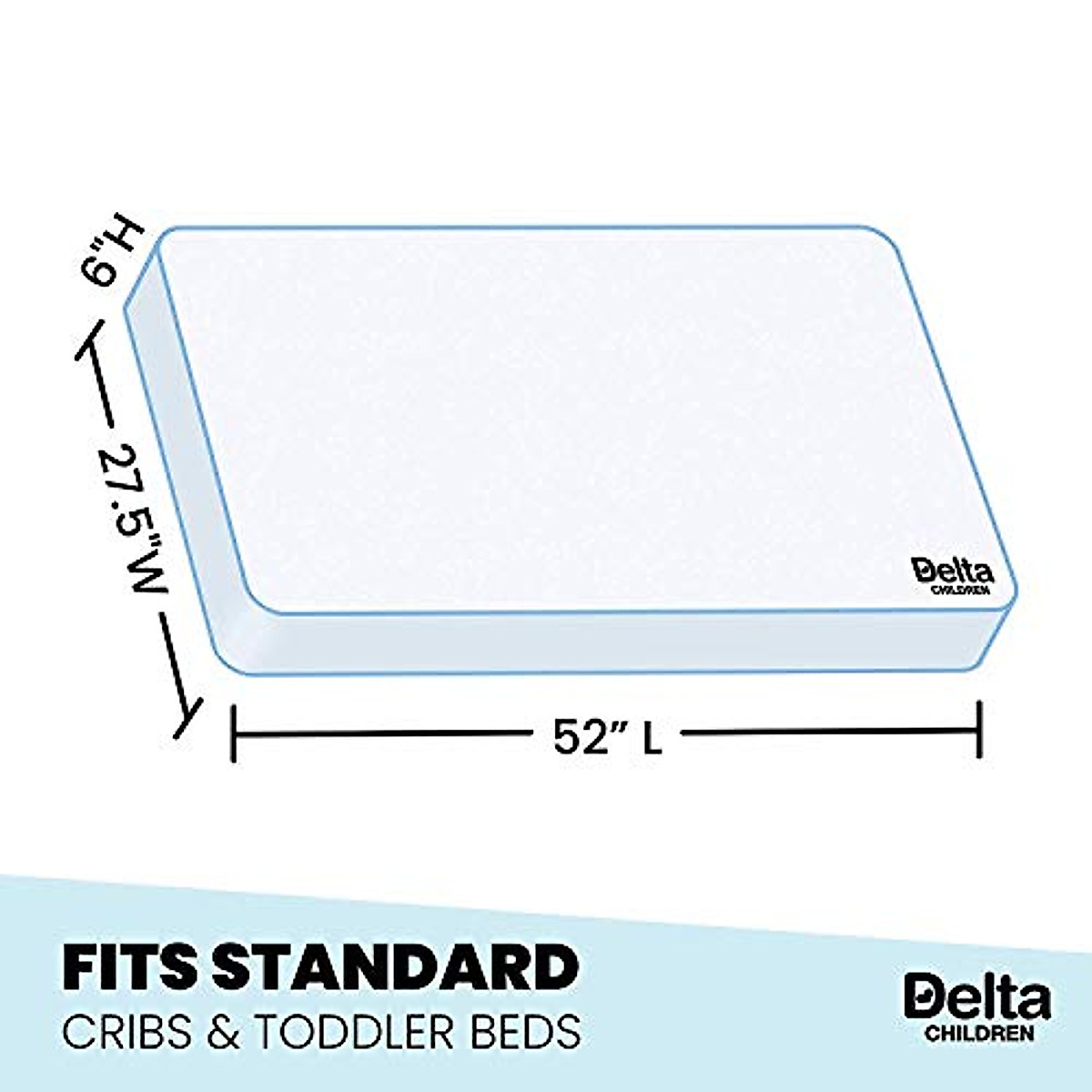 Delta Children Archer 4-in-1 Crib, Grey with Twinkle Stars Crib & Toddler Mattress