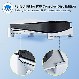 DEVASO PS5 Horizontal Stand, PS5 Accessories Horizontal Stand, Compatible with Playstation 5 Console(for Disc)