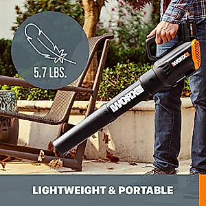WORX 20V Turbine Cordless Two-Speed Leaf Blower Power Share - WG547 (Battery & Charger Included)