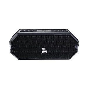 Altec Lansing HydraBlast Wireless Portable Bluetooth Speaker, IP67 Waterproof for Parties, USB C Rechargeable Outdoor Speakers with Built in Phone Charger and LED Lights, 20 Hour Playtime (Black)